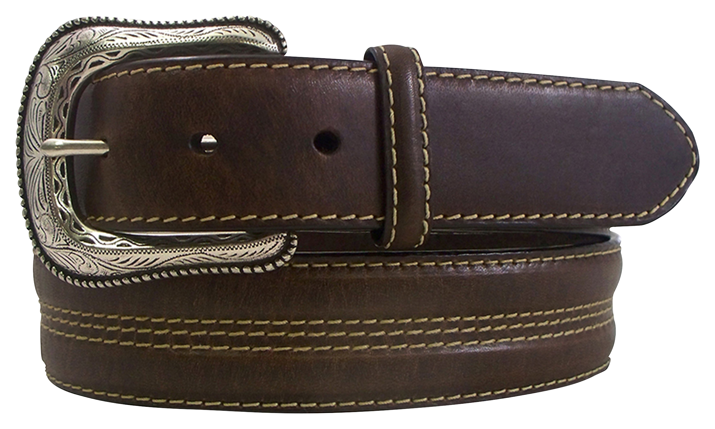 RedHead Ranch Silver Concho Leather Belt - Brown - 34 | Bass Pro Shops